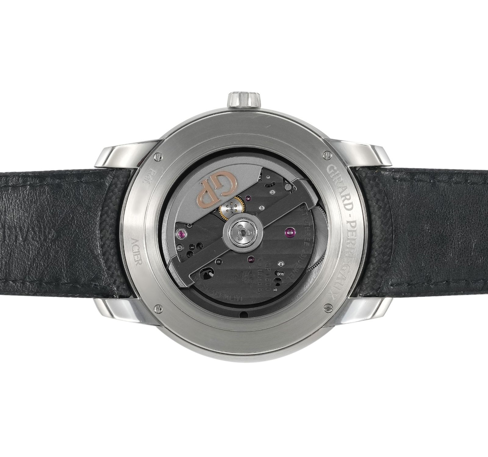 Pre-Owned Girard-Perregaux Bridges Men Watch in Black Colour Dial