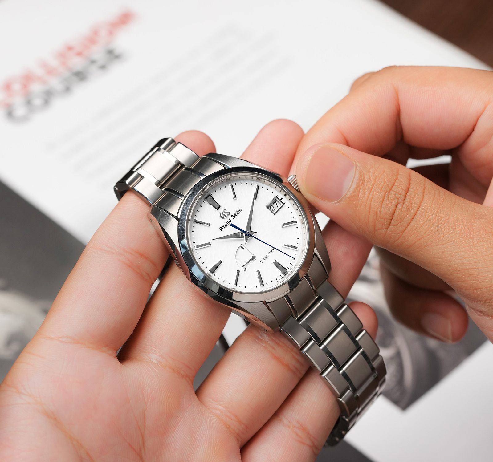 Pre-Owned Grand Seiko Heritage Men Watch in Silver Colour Dial