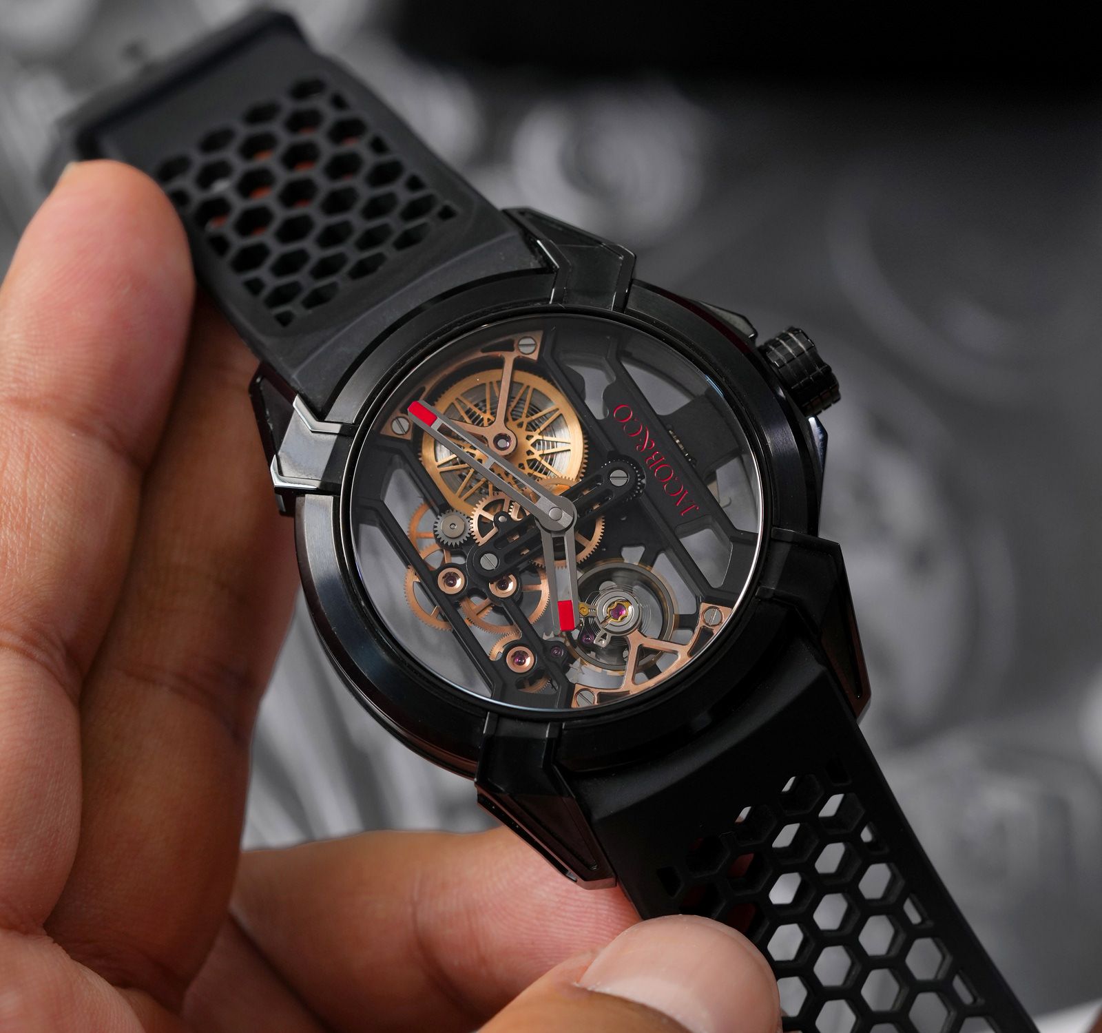 Pre-Owned Jacob & Co. Epic X Men Watch in Skeleton Colour Dial