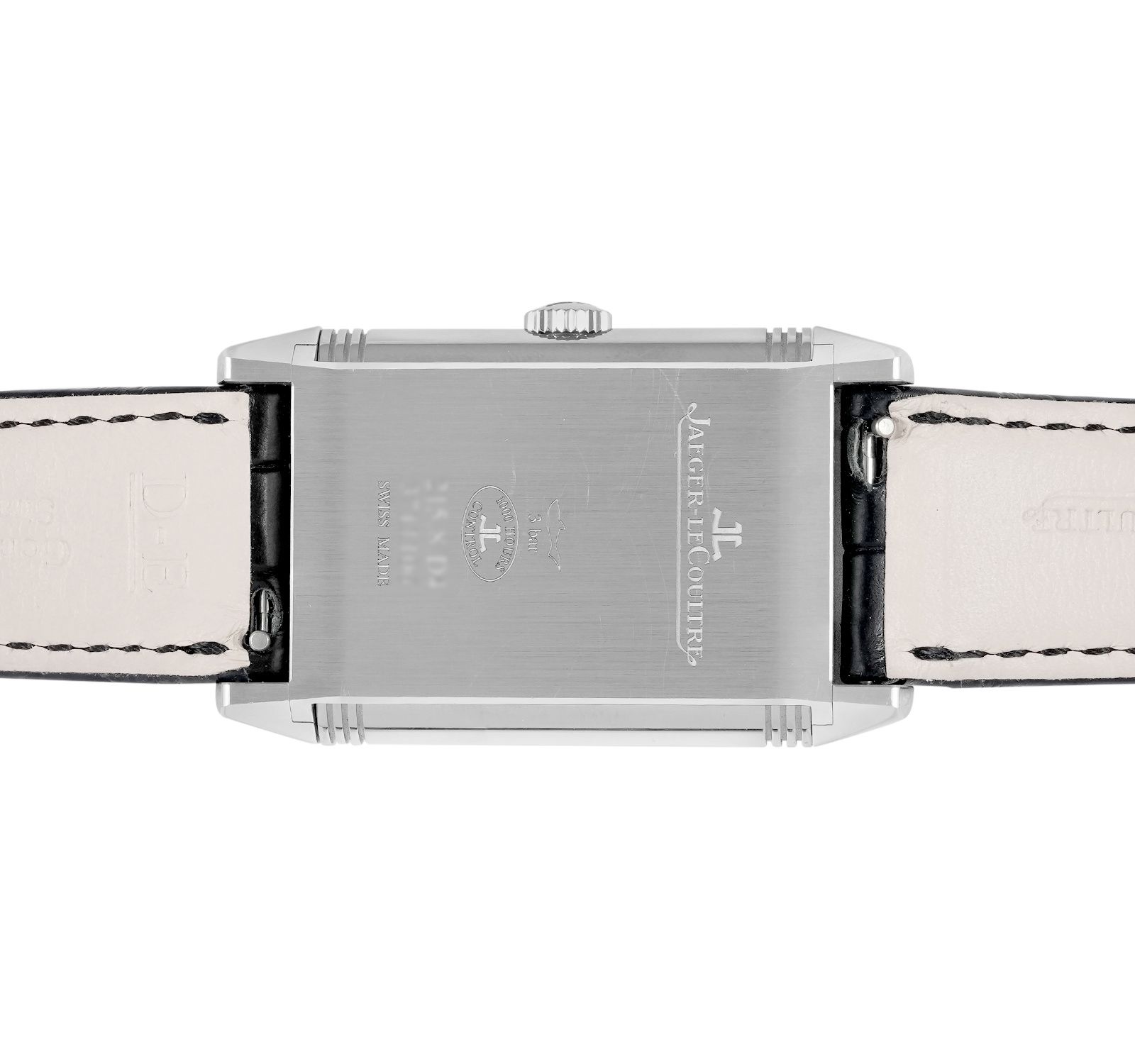 Pre-Owned Jaeger-LeCoultre Reverso Men Watch in Silver & Black Colour Dial