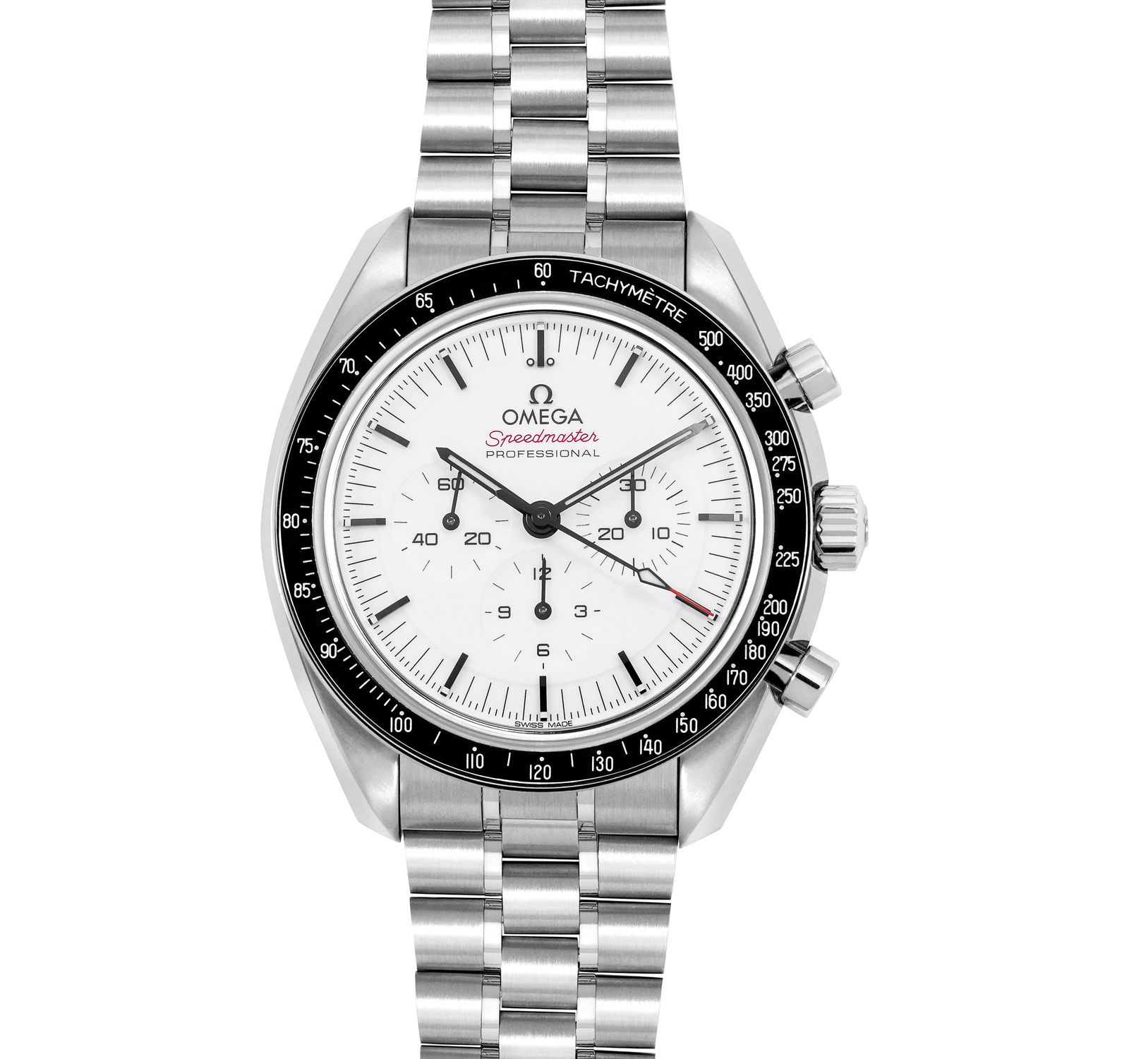 Pre-Owned Omega Speedmaster Men Watch in White Colour Dial