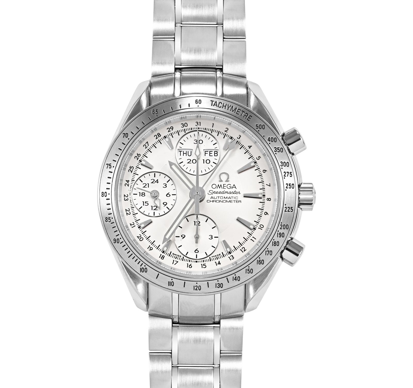 Pre-Owned Omega Speedmaster Men Watch in Silver Colour Dial