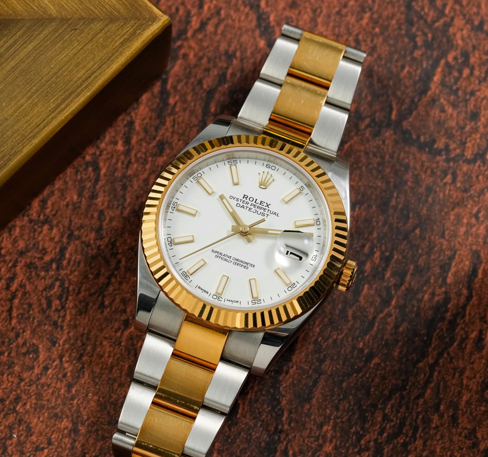Pre-Owned Rolex Datejust Men Watch in White Colour Dial