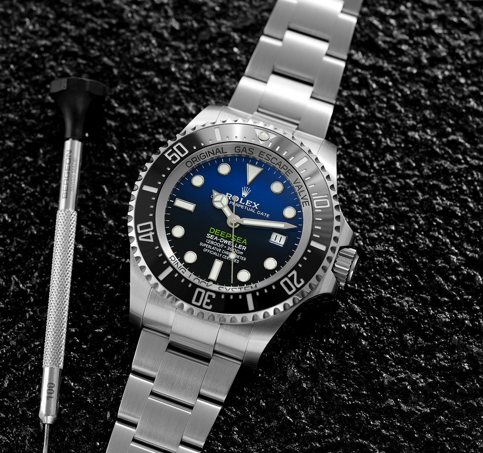 Pre-Owned Rolex Deepsea Men Watch in Blue Colour Dial