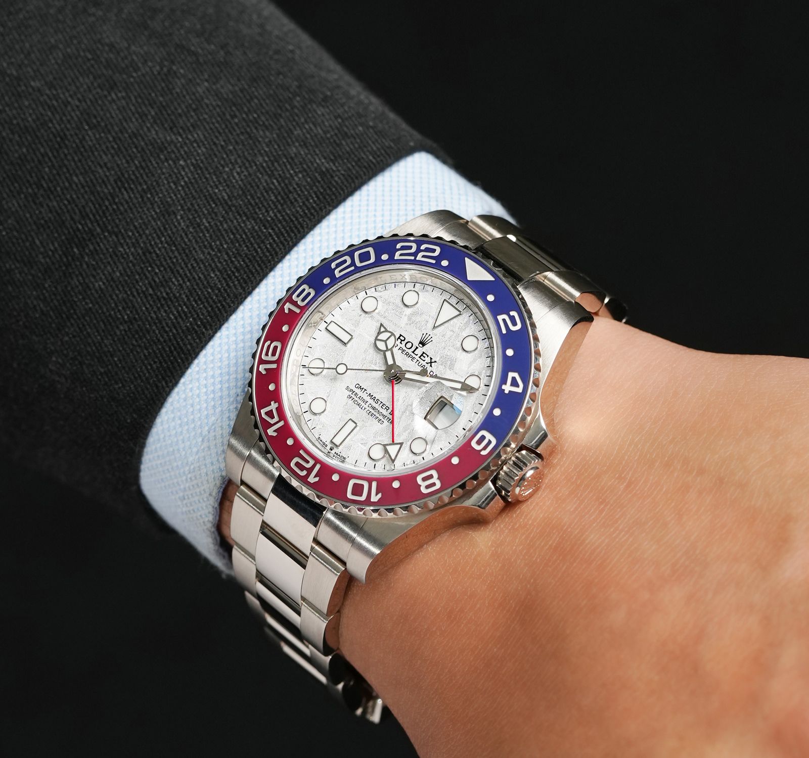 Pre-Owned Rolex GMT-Master II Men Watch in Meteorite Colour Dial