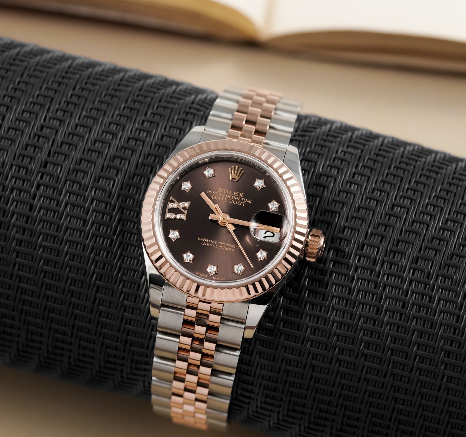 Pre-Owned Rolex Lady-Datejust Women Watch in Brown Colour Dial