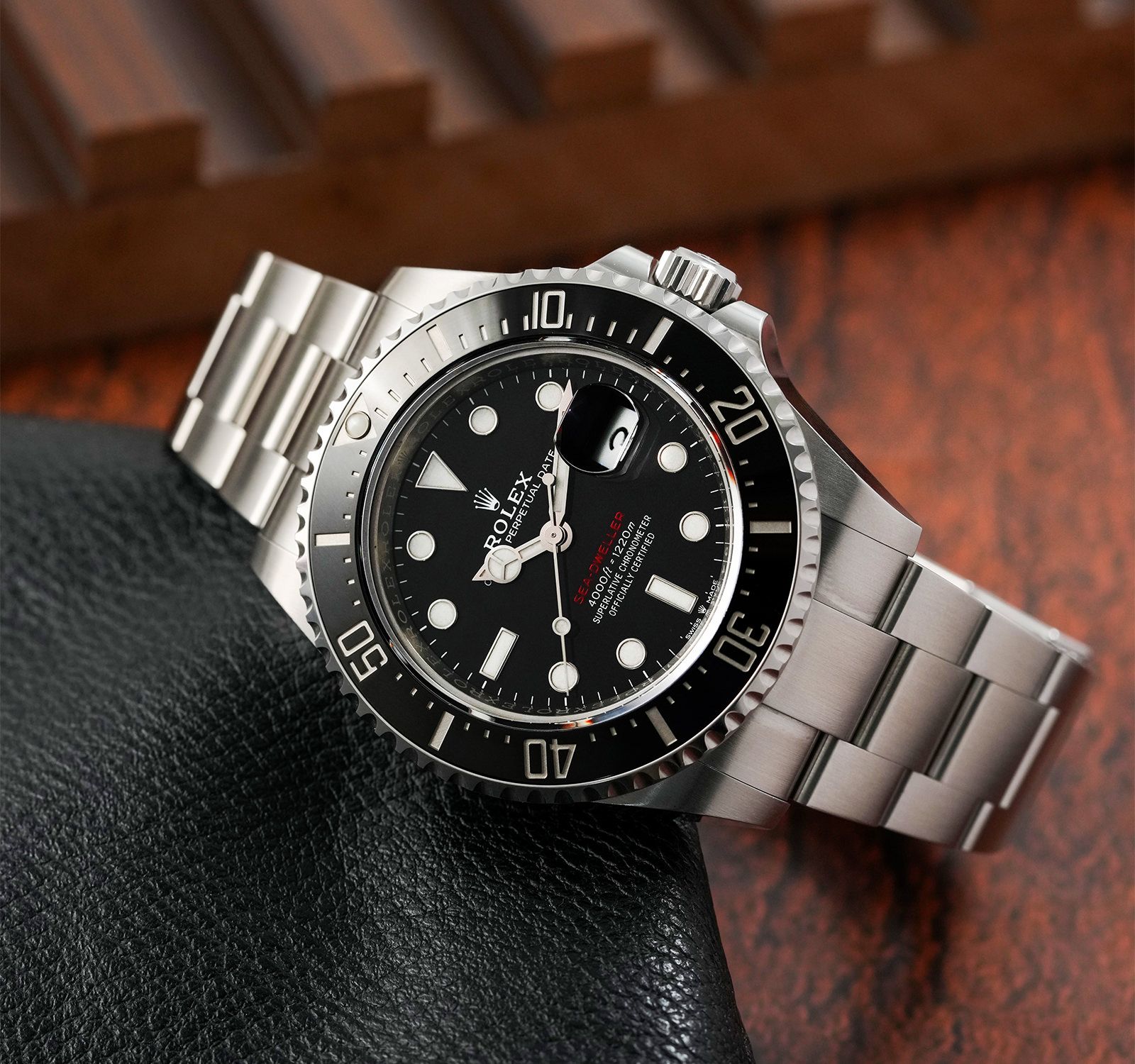 Pre-Owned Rolex Sea-Dweller Men Watch in Black Colour Dial